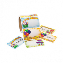 Birthday Name Tags (100pcs/roll) | Party Supplies | Decorations ...