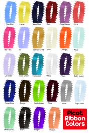 Custom Printed Ribbons (25 Precut Picot Style) | Party Supplies ...